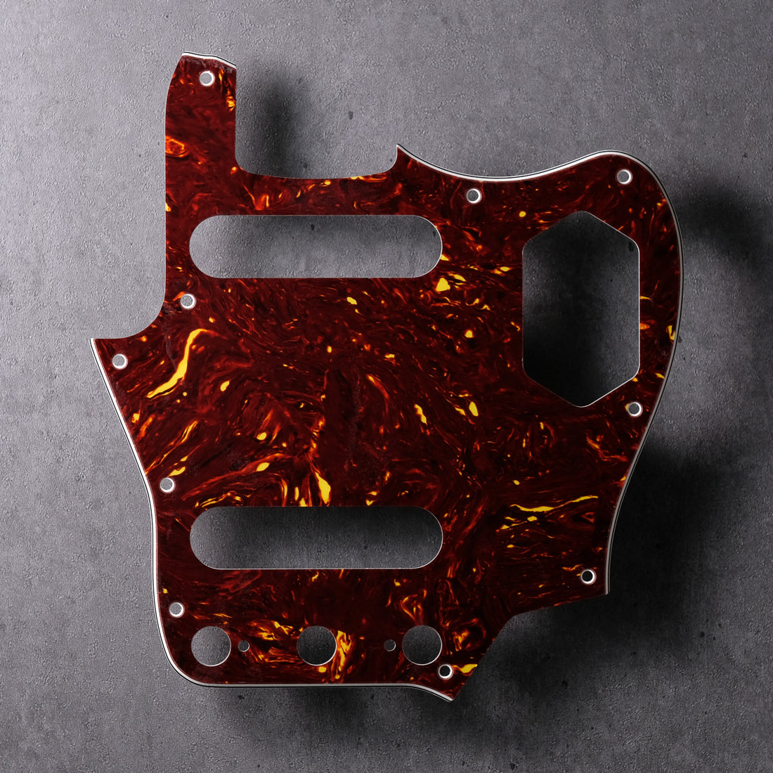 Tort Mars Brown - Jaguar Pickguard - 4-ply Celluloid - DECOBOOM